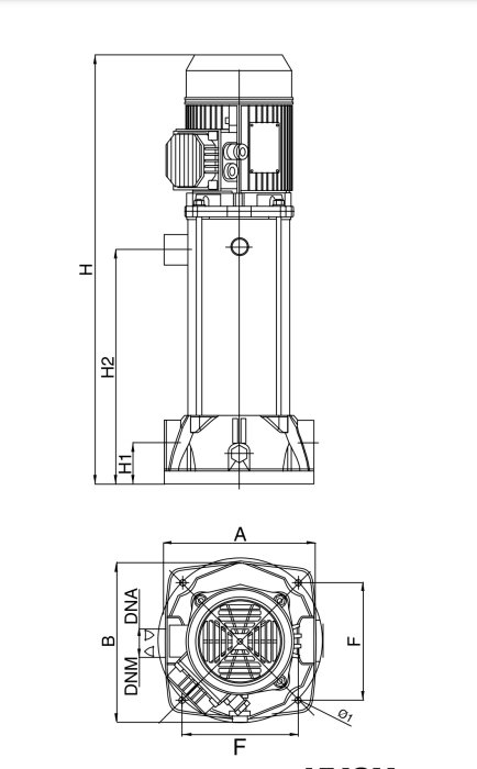 Kvcx 75/50t pompa centrale multistadio verticale 400v DAB - 60179917