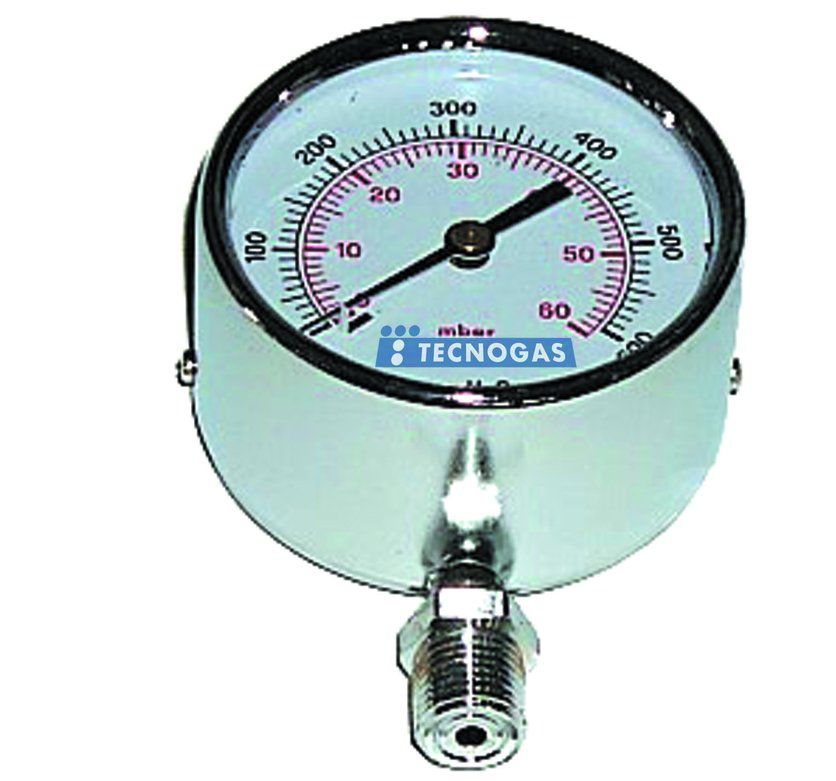 Manometro gas 3/8 d.80 b. p. (0/100 mbar) TECNOGAS - 6912